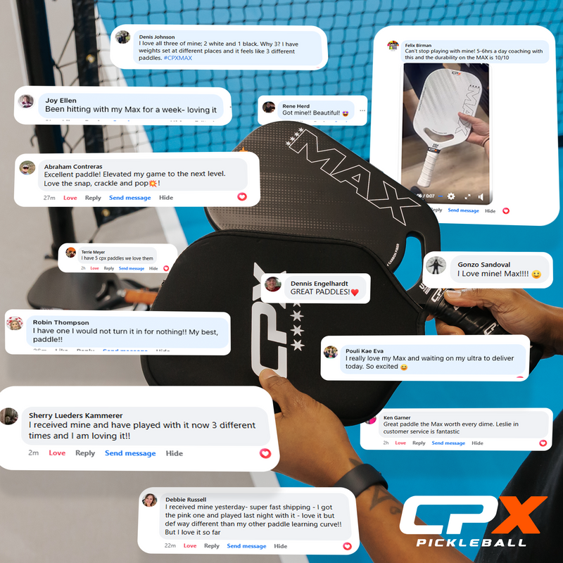 CPX MAX Pickleball Paddle - 14mm Elongated Thermoformed & Edgeless