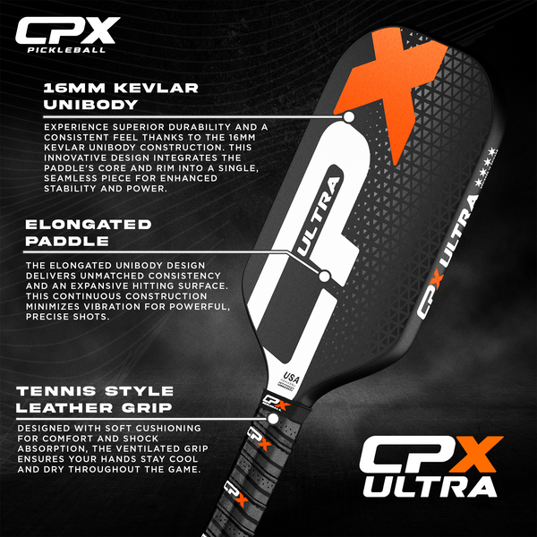 CPX Ultra Pickleball Paddle | Raw Kevlar, PBCoR